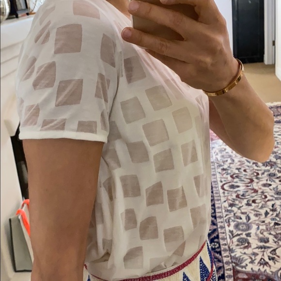 COS | Tops | White Shirt With Fun Windowpane Design | Poshmark